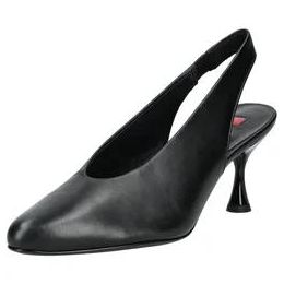 H&ouml;gl Slingpumps H&Ouml;GL "H&ouml;gl Pumps Glattleder", Damen, Gr. 37,5, schwarz, Glattleder, Schuhe Slingpumps
