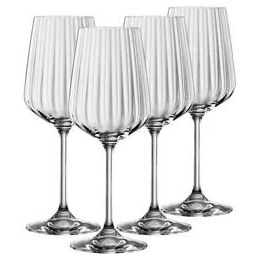 Wei&szlig;weinglas Spiegelau "Wei&szlig;weingl&auml;ser Lifestyle 440 ml 4er Set transparent", bunt (transparent), Glas, Trinkgef&auml;&szlig;e, Wei&szlig;weinglas