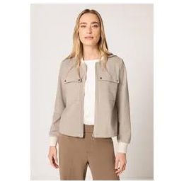 Blouson Street One, Damen, Gr. 36, light terra mocha, Web, Obermaterial: 58% Baumwolle, 40% Polyester, 2% Elasthan; Futter: 100% Polyester, gemustert, comfort fit normal, Rundhals, Rippb&uuml;ndchen, Jacken Blouson, mit Rundhalsausschnitt