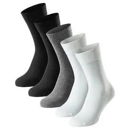 Kurzsocken Schiesser "Socken Bluebird 5er Pack", Herren, Gr. 39-42, braun (schwarz, grau, wei&szlig;), Obermaterial: 77% Baumwolle CO. 22% Polyamid PA. 1% Elasthan EL., Socken