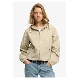Parka Superdry "HOODED WASHED TWILL JKT", Damen, Gr. S, peyote beige, Web, Obermaterial: 100% Baumwolle, unifarben, relaxed fit normal, Jacken Parka