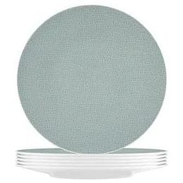 Speiseteller Seltmann Weiden "Speiseteller Life Fashion &oslash; 28,3 cm 6er Set", blau (gr&uuml;n chic), L:28,3cm, Speiseteller, Speiseteller