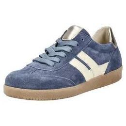 Sneaker Gabor "Gabor Sneaker Veloursleder", Herren, Gr. 38, wei&szlig;, blau, Veloursleder, Schuhe Sneaker