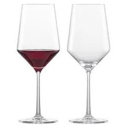 Schott Zwiesel Rotweinglas ZWIESEL GLAS "Rotweingl&auml;ser Pure 540 ml 2er Set transparent", bunt (transparent), 2 tlg., Glas, Trinkgef&auml;&szlig;e, Rotweinglas
