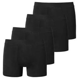 Boxershorts Schiesser "Boxershort 4er Pack", Jungen, Gr. 164, schwarz, Obermaterial: 95% Baumwolle CO. 5% Elasthan EL., Unterhosen