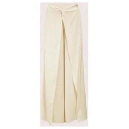 Madeleine Mode Stoffhose MADELEINE "Palazzo-Hose Sommerliche Stoffhose mit &Uuml;berwurf", Damen, Gr. 44, N-Gr, wei&szlig; (perlwei&szlig;), Obermaterial: 100% Acetat CA., Modern, normal, Hosen Stoffhose, Weite Hose mit &Uuml;berwurf