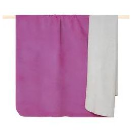 Wohndecke Pad "Hobart", mauve, light grau, B:150cm L:200cm, Mischgewebe, Wohndecken, Wohndecke, Made in Europe