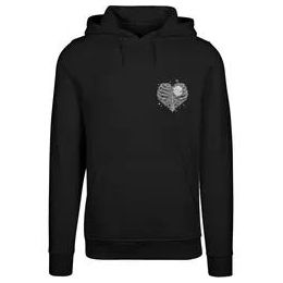 Mister Tee Kapuzensweatshirt MISTERTEE "MisterTee Herren Heart Cage Hoody", Herren, Gr. XXL, schwarz, 65% Baumwolle, 35% Polyester, bedruckt, Sweatshirts