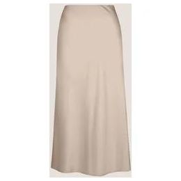 Madeleine Mode Midirock MADELEINE "Midirock Midi Satinrock f&uuml;r elegante Anl&auml;sse", Damen, Gr. 36, grau (kiesel), Obermaterial: 100% Polyester PES., Modern, normal, R&ouml;cke, Satin
