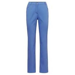 2-in-1-Hose GOLDNER "Baumwollhose mit Teildehnbund", Damen, Gr. 54, N-Gr, blau (jeansblau), Obermaterial: 84% Baumwolle CO. 14% Polyamid PA. 2% Elasthan EL., normal, Hosen, Ohne