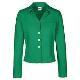 Madeleine Mode Jackenblazer MADELEINE "Jerseyblazer Kurzer Jerseyblazer mit modischer Struktur", Damen, Gr. 48, gr&uuml;n (apfelgr&uuml;n), Obermaterial: 78% Baumwolle CO. 18% Polyamid PA. 4% Elasthan EL., Modern, normal, Blazer