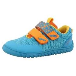 Barfu&szlig;schuh Lurchi "Benny Barefoot", Kinder, Gr. 29, t&uuml;rkis, orange, Textil, Schuhe Barfu&szlig;schuh, Halbschuh, Klettschuh, Gr&ouml;&szlig;enschablone zum Download