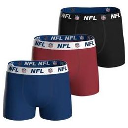 Boxershorts NFL "Boxershort NFL SHIELD 3pk Boxers 3er Pack", Herren, Gr. XL, bunt (dunkelblau, rot, schwarz), Obermaterial: 95% Baumwolle CO. 5% Elasthan EL., Unterhosen