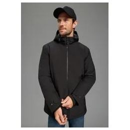 Funktionsjacke Polarino, Herren, Gr. 44 (S), schwarz, Web, Obermaterial: 100% Polyester. Futter: 100% Polyester. Taschenfutter: 100% Polyester. Wattierung: 100% Polyester, unifarben, normal, mit Knopf Rippb&uuml;ndchen mit Druckknopf, Jacken Funktionsjacke, W&auml;rmend, winddicht, wasserabweisend, &Uuml;bergangsjacke