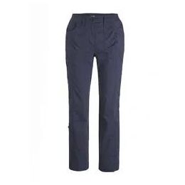 Stoffhose GOLDNER "Kurzgr&ouml;&szlig;e Outdoorhose mit Teildehnbund", Damen, Gr. 20, K-Gr, blau (marine), Obermaterial: 71% Baumwolle CO. 25% Polyester PES. 4% Elasthan EL., normal, Hosen Stoffhose, Ohne
