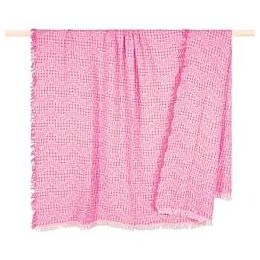 Wohndecke Pad "Waffle", pink, B:130cm L:170cm, Mischgewebe, Wohndecken, Wohndecke, Made in Europe