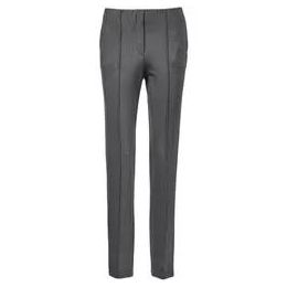 Schlupfhose GOLDNER "Moderne Hose LOUISA mit streckenden Biesen", Damen, Gr. 54, N-Gr, grau (graphitgrau), Obermaterial: 67% Viskose CV. 27% Polyamid PA. 6% Elasthan EL., normal, Hosen Schlupfhose, Ohne