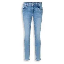 Skinny-fit-Jeans Tom Tailor "LUCIE Skinny", Damen, Gr. 34, L&auml;nge 32, light stone bright blau denim, Denim/Jeans, Obermaterial: 99% Baumwolle, 1% Elasthan. Futter: 100% Baumwolle, slim fit lang, Jeans, mit Viskose und Stretch - 5-Pocket-Style
