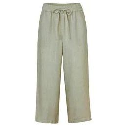 2-in-1-Hose GOLDNER "Sommerhose mit Rundumschlupfbund", Damen, Gr. 38, N-Gr, gr&uuml;n (baummoos), Obermaterial: 100% Leinen LI., normal, Hosen, Ohne