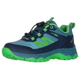 Outdoorschuh Trollkids "KIDS SIRDAL HIKER LOW", Kinder, Gr. 35, mystic blau, fresh gr&uuml;n, Synthetik, Schuhe Outdoorschuh, wasserdicht