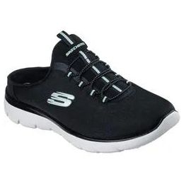 Sabot Skechers "SUMMITS-SIMPLY SWEET", Damen, Gr. 37, schwarz, Textil, Schuhe Sabot, Freizeitschuh, Sommerschuh, Hausschuh mit weicher Innensohle