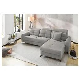Jockenh&ouml;fer Ecksofa JOCKENH&Ouml;FER GRUPPE "Chillout L-Form, B: 288 cm, elektr. Relaxfunktion im Sitz und Ottomane", hellgrau 432, 19, B:288cm T:110cm, Korpus: 100% Polyester;Kissen: 100% Polyester, Sofas, Ecksofa, 140kg Belastbarkeit je Sitz, Kopfteilverstellung & Zierkissen