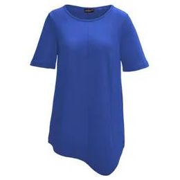 Langarm-Poloshirt GOLDNER "Zipfelshirt", Damen, Gr. 38, blau (royalblau), Obermaterial: 94% Polyester PES. 6% Elasthan EL., normal, Sonstiges, Shirts, Ohne