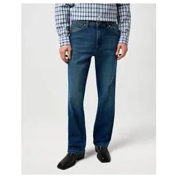 Bootcut-Jeans Wrangler "WRANCHER", Herren, Gr. 30, L&auml;nge 32, old habits, Denim/Jeans, Obermaterial: 79% Baumwolle, 20% Polyester, 1% Elasthan, unifarben, bootcut fit lang, Jeans, Low-Stretch