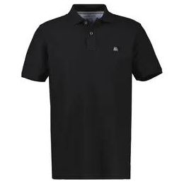 Poloshirt Lerros "Poloshirt mit COOL & DRY in GROSSEN GR&Ouml;SSEN", Damen, Gr. 4XL, schwarz, 60% Baumwolle, 40% Polyester, ohne Ausschnitt, Shirts, &Uuml;bergr&ouml;&szlig;e, Feuchtigkeitsregulierend, angenehm k&uuml;hl, Pflegeleicht