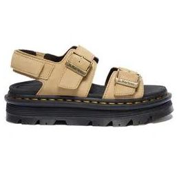 Sandale Dr. Martens "Zebzag", Damen, Gr. 39, beige, Veloursleder, Schuhe Sandale, Plateau, Sandalette, Sommerschuh mit typisch gelber Rahmennaht