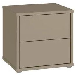 Nachtkommode FORTE "Alice Springs", taupe, B:49,8cm H:47,9cm T:41,5cm, Holzwerkstoff, Sideboards, Schubk&auml;sten mit Vollauszug, Push to Open