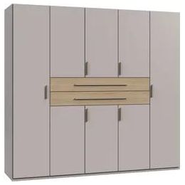 Dreht&uuml;renschrank wimex "Digit, erh&auml;ltlich in den Breiten 180cm, 225cm oder 270cm", kaschmir, absetzung und griffe dorena oak nachbildung, B:225cm H:208cm T:58cm, Holzwerkstoff, Schr&auml;nke, Dreht&uuml;renschrank, Kleiderschrank inkl. zwei Schubk&auml;sten in zentraler H&ouml;he