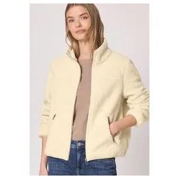 Fellimitatjacke Street One, Damen, Gr. 40, eggshell ecru, Stoff, 100% Polyester, unifarben, normal normal, hoch geschlossener Ausschnitt, elastischer Bund, Jacken, aus Lammfell-Imitat