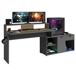 Gamingtisch Parisot "Work 11", grau, grau, B:134cm, Tische