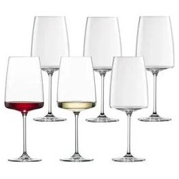 Schott Zwiesel Weinglas ZWIESEL GLAS "Weingl&auml;ser Vivid Senses 660 ml 6er Set transparent", bunt (transparent), 6 tlg., Glas, Trinkgef&auml;&szlig;e, Weinglas