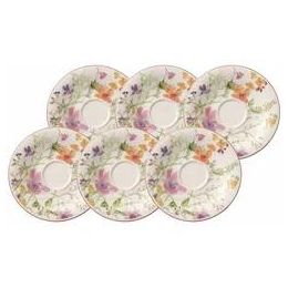 Villeroy & Boch Untertasse VILLEROY & BOCH "Kaffee Untertasse Mariefleur Basic &oslash; 16 cm 6er Set bunt", bunt, Speiseteller