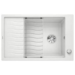 Granitsp&uuml;le Blanco "ELON XL 6 S", wei&szlig;, B:50cm H:19cm T:78cm, Verbundwerkstoff, K&uuml;chensp&uuml;len, erh&auml;ltlich in mehreren Farben, inklusive gratis Edelstahl-Tropfgitter