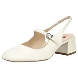 H&ouml;gl Slingpumps H&Ouml;GL "H&ouml;gl Pumps Glattleder", Damen, Gr. 38, creme, Glattleder, Schuhe Slingpumps