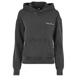 Kapuzenpullover Urban Classics "Urban Classics Damen Ladies Small Embroidery Terry Hoody", Damen, Gr. S, schwarz, 100% Baumwolle, unifarben, normal, ohne Ausschnitt, Pullover Kapuzenpullover