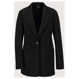 Madeleine Mode Jackenblazer MADELEINE "Jerseyblazer Eleganter Longblazer mit Stretch-Komfort", Damen, Gr. 38, schwarz, Obermaterial: 68% Viskose CV. 27% Polyamid PA. 5% Elasthan EL., Modern, Blazer, Jersey-Qualit&auml;t