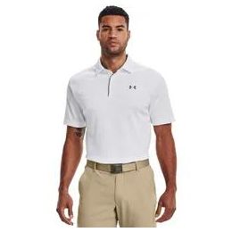 Poloshirt Under Armour "TECH POLO", Herren, Gr. XL, wei&szlig;, graphite, graphite, Obermaterial: 100% Polyester, normal, Shirts, gerader Rumpfabschluss, normale Schnittform, f&uuml;r Sportmode
