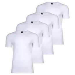 Unterhemd BOSS "Unterhemd TShirtRN 2P Modern 4er Pack", Herren, Gr. XL, N-Gr, wei&szlig;, Obermaterial: 95% Baumwolle CO. 5% Elasthan EL., Unterhemden Unterhemd