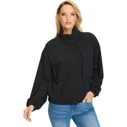 Heine Damen Sweatjacke mit Blasebalg-Taschen schwarz Gr&ouml;&szlig;e 50