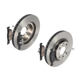 Brembo Bremsensatz-Vorderachse COATED DISC LINE / STANDARD IJDTIDDAH6 Bremsensatz, Scheibenbremse vorne rechts links innenbel&uuml;ftet 258mm f&uuml;r RENAULT D
