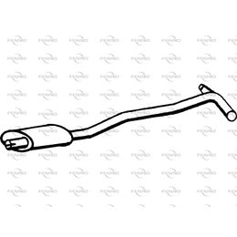 FENNO Mittelschalld&auml;mpfer P3676 f&uuml;r MERCEDES-BENZ 1804900415 1214900215