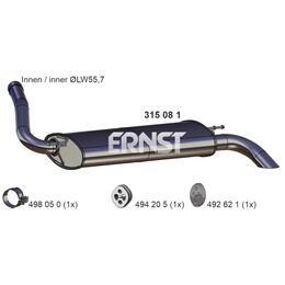 Ernst Endschalld&auml;mpfer 315081 f&uuml;r Ford