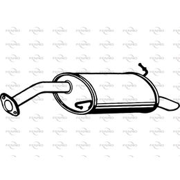 FENNO Endschalld&auml;mpfer P2951 hinten f&uuml;r HYUNDAI 28730-1C060 28730-1C065