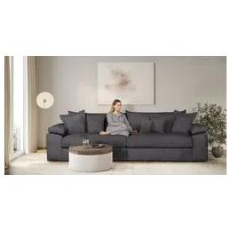 Big-Sofa Home Affaire "Soft&Cosy XXL, B: 303 cm - OTTO. Verl&auml;ssliche Qualit&auml;t.", grau (anthrazit), B:303cm T:123cm, 100% Polyester, Sofas, Big-Sofa, Mega-Sofa, Cord oder Chenille-Struktur, mit Federkern & 4 Zierkissen, Topseller