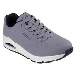 Sneaker Skechers "Uno - Stand on Air", Herren, Gr. 45, grau (dunkelgrau), Lederimitat, Schuhe Sneaker, Freizeitschuh, Halbschuh, Schn&uuml;rschuh mit Air-Cooled Memory Foam, Topseller