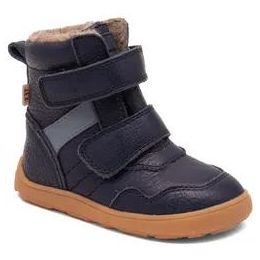 Barfu&szlig;schuh bisgaard "thorsten tex", Kinder, Gr. 28, blau (dunkelblau), Leder, Schuhe Barfu&szlig;schuh, Winterboots mit Lammwolle, Gr&ouml;&szlig;enschablone zum Download